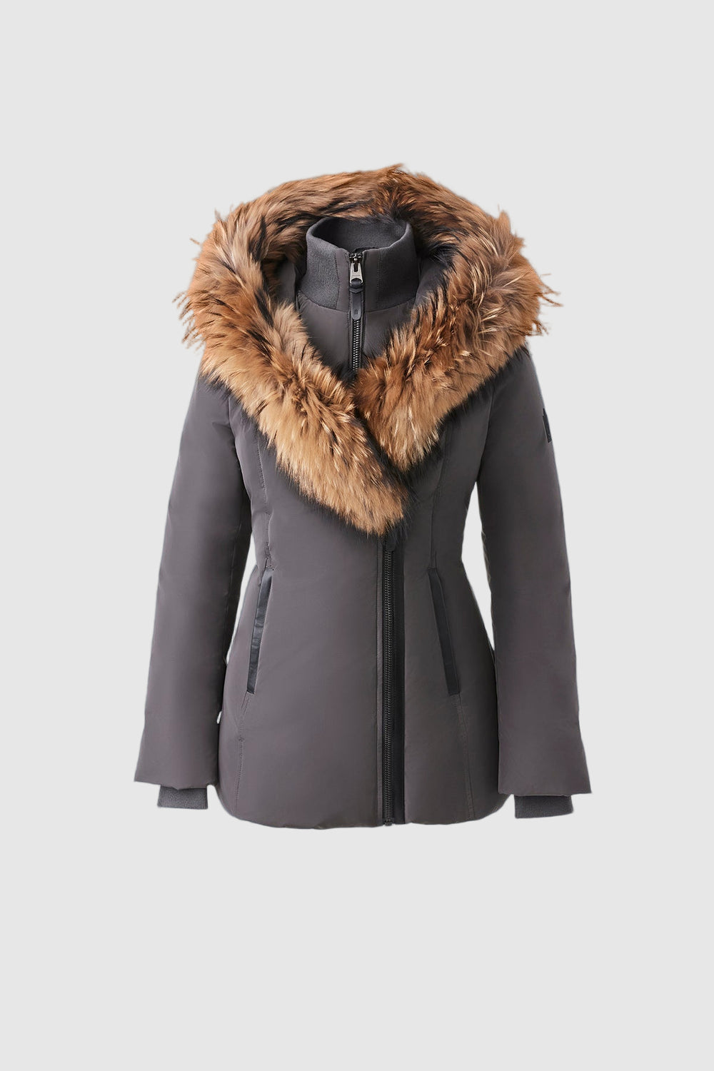Adali, Down coat with natural fur Signature Mackage Collar for ladies ...