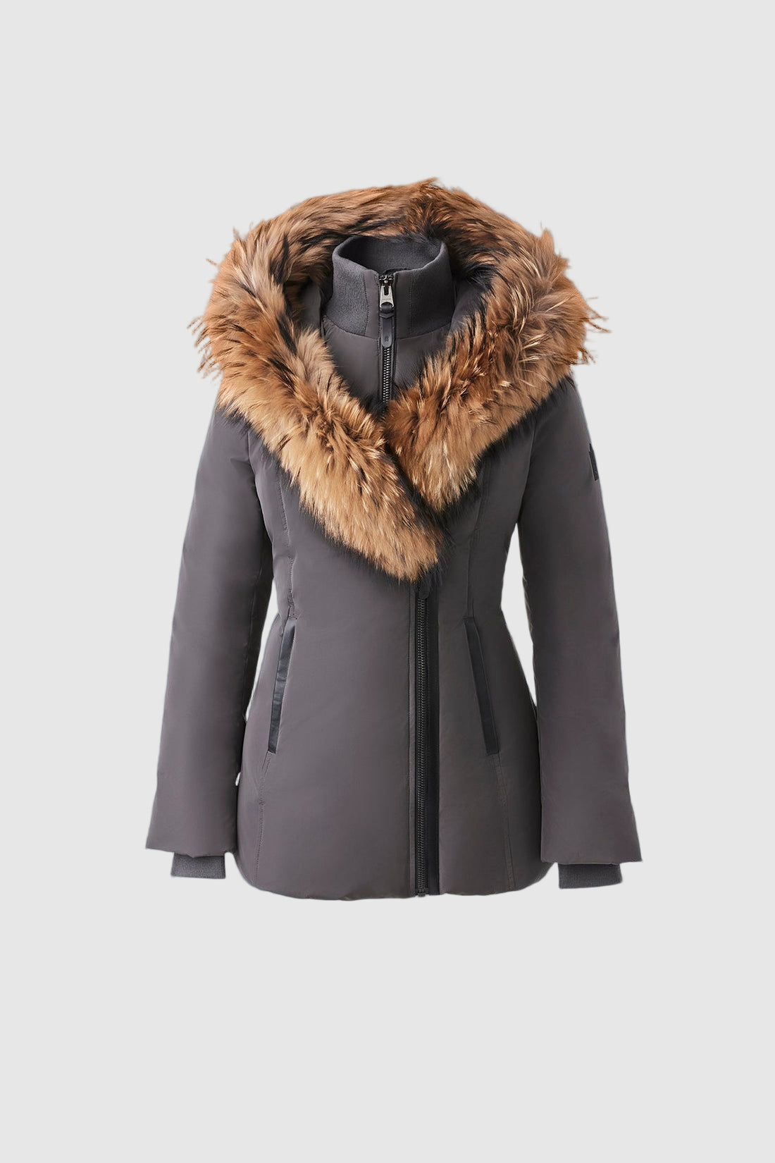 Adali, Down coat with natural fur Signature Mackage Collar for ladies ...