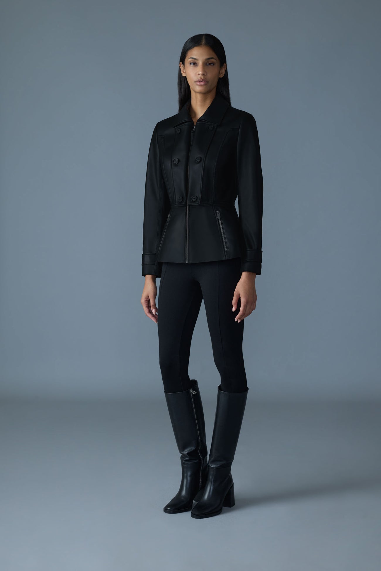 Barbara, Fitted Lamb Leather Jacket | Mackage® US