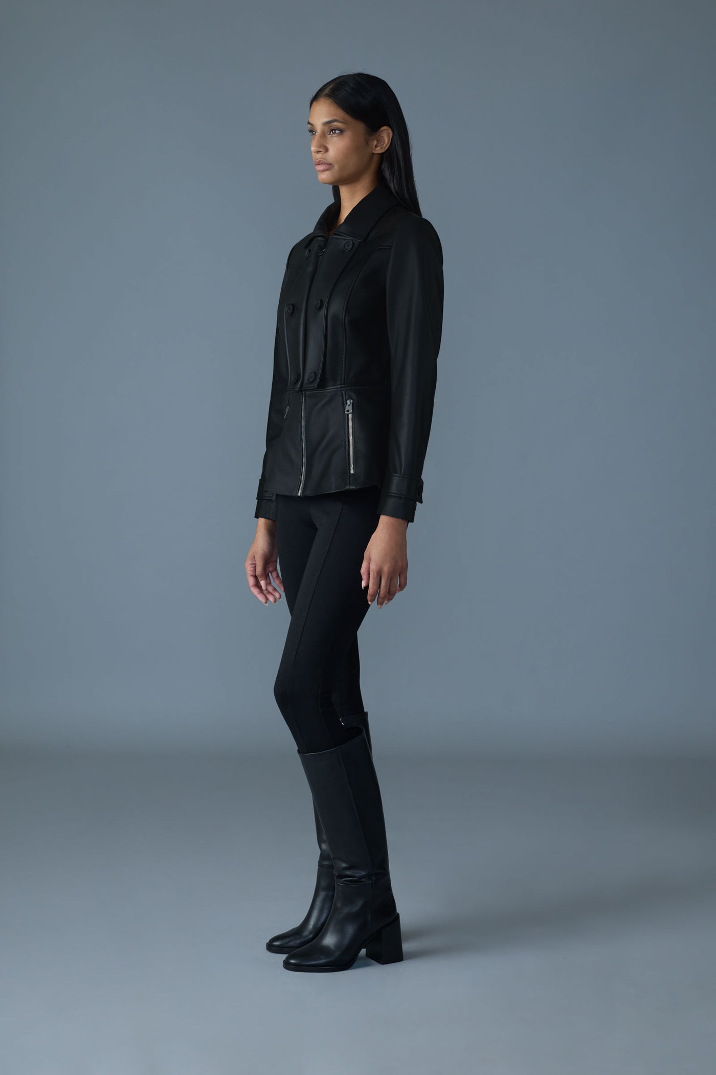 Barbara, Fitted Lamb Leather Jacket | Mackage® US