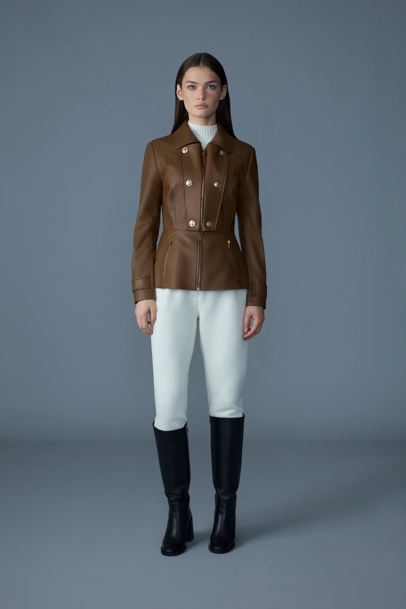 Barbara, Fitted Lamb Leather Jacket | Mackage® US