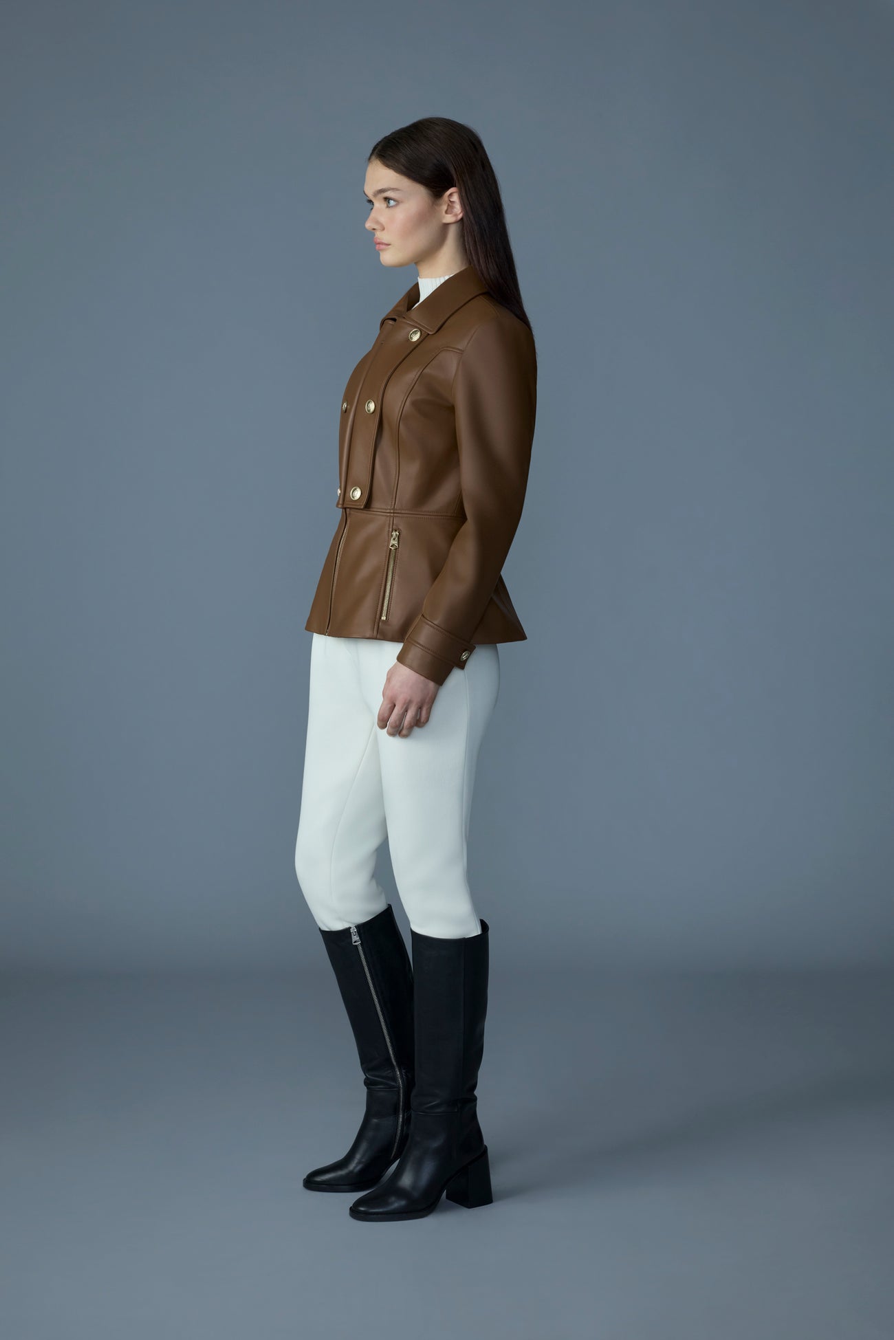 Barbara, Fitted Lamb Leather Jacket | Mackage® US