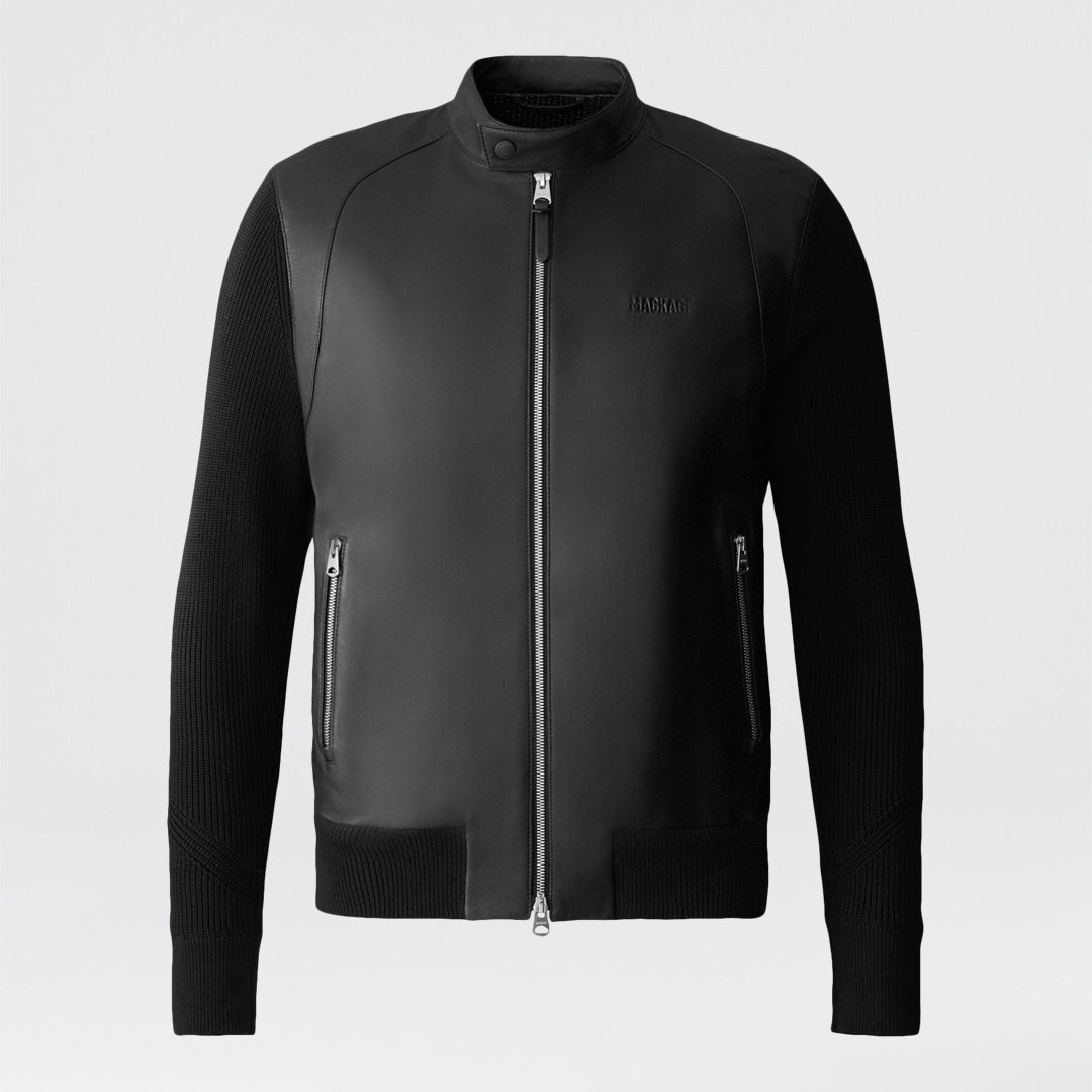 DOMINIC-Z Mixed Media Logo Jacket for Men | Mackage® US