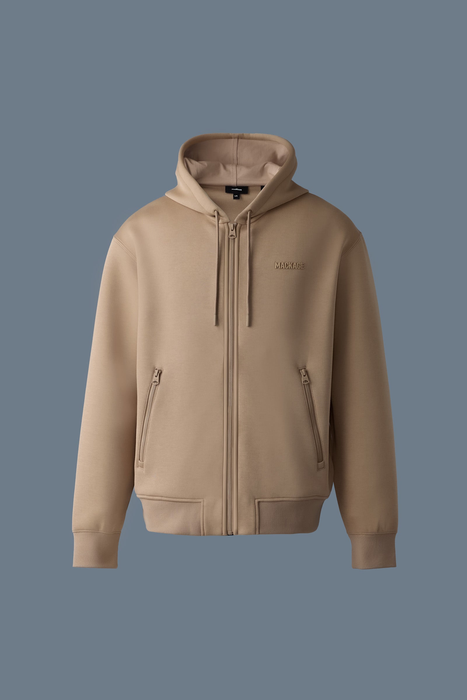 Krystos, double-face jersey zip-up hoodie | Mackage® US Krystos, double-face jersey zip-up hoodie | Mackage® US
