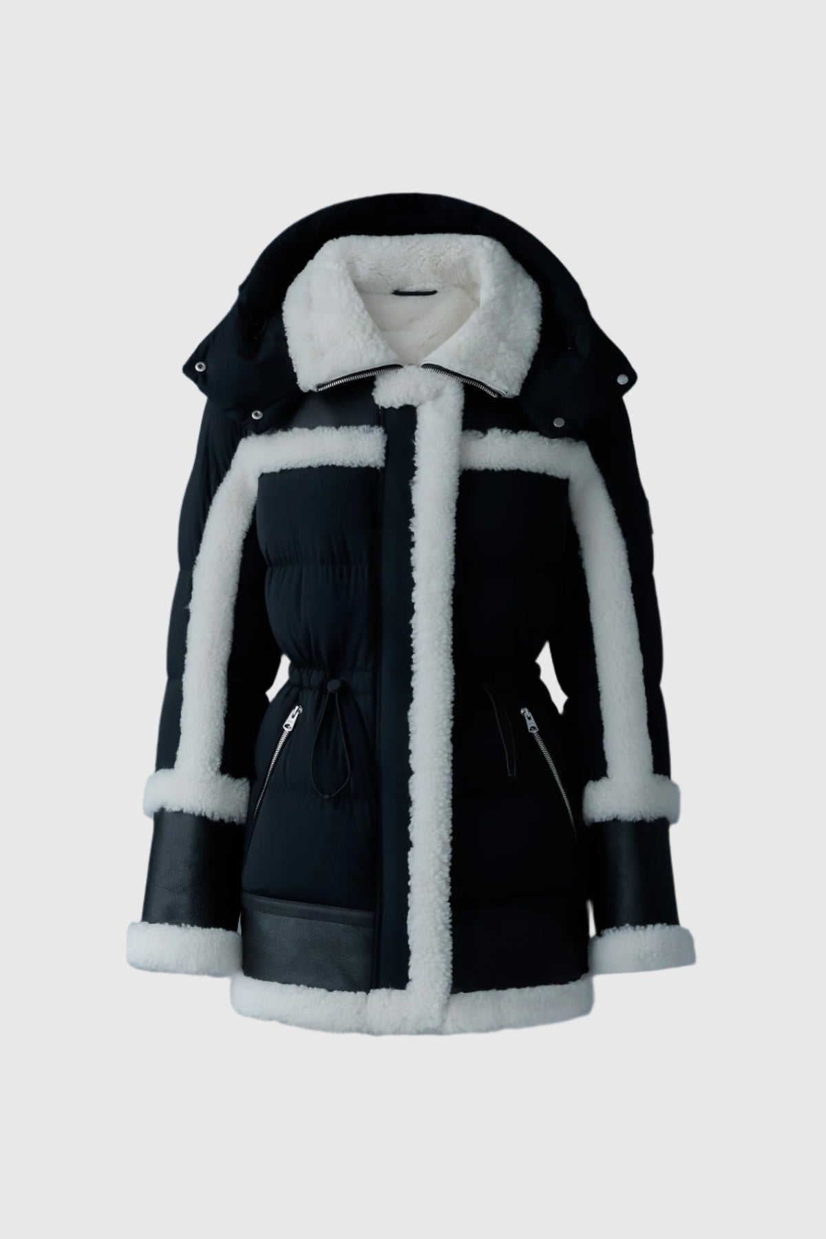 Lilibeth, mixed-media shearling down parka | Mackage® US