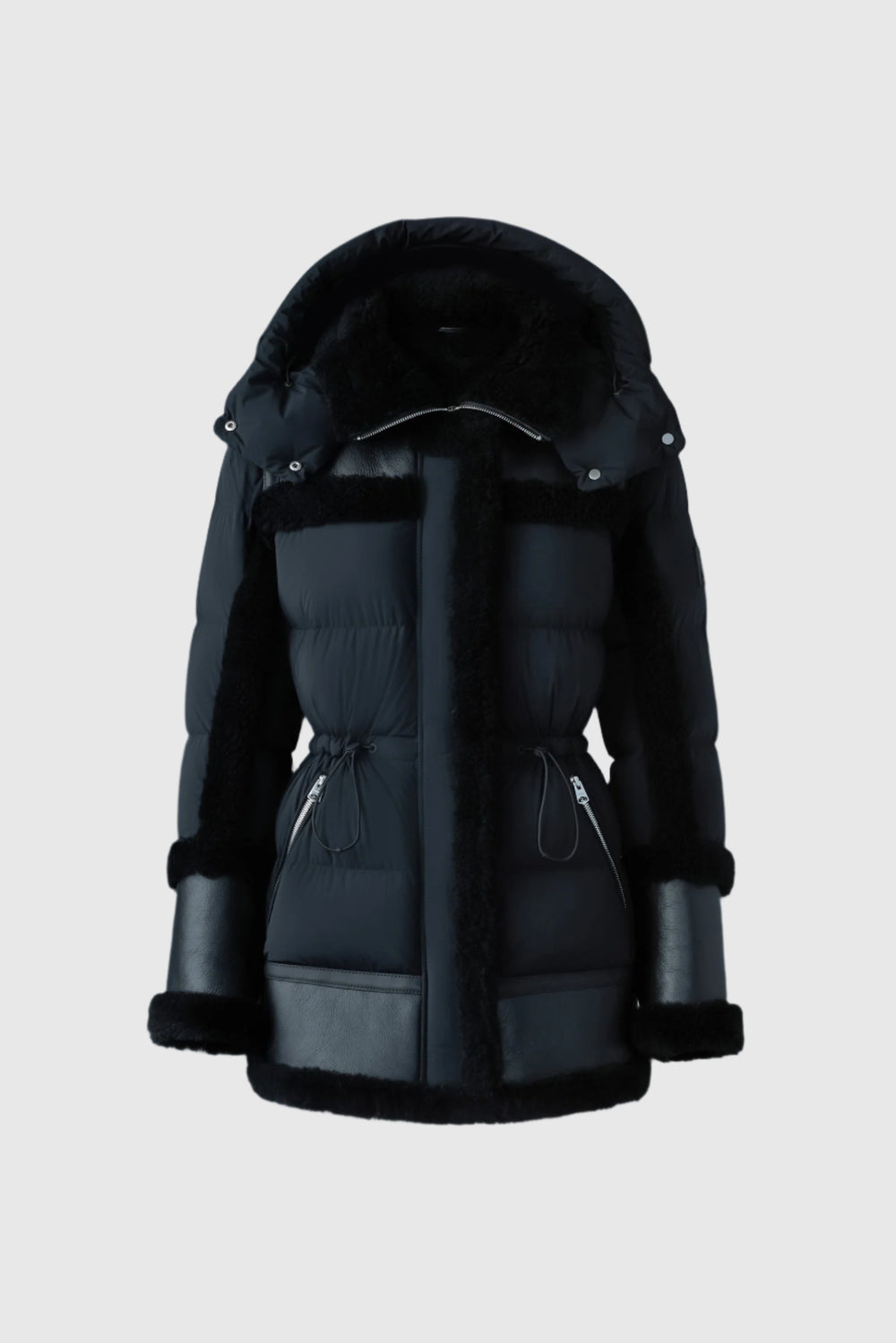 Lilibeth, mixed-media shearling down parka | Mackage® US