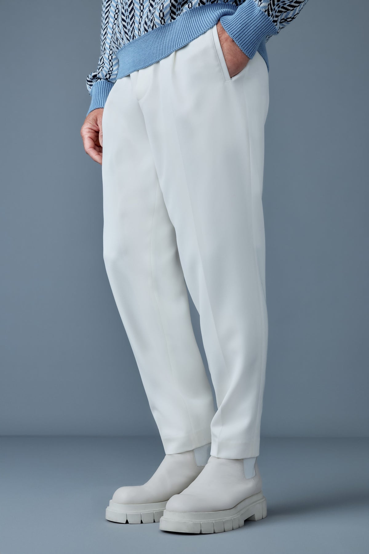 Martin, pleated wool pants with elasticized waist | Mackage® US