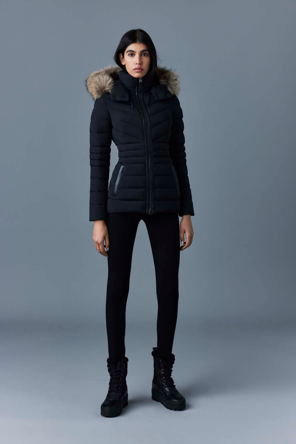 Patsy, Agile 360 down jacket with natural fur for ladies | Mackage® US