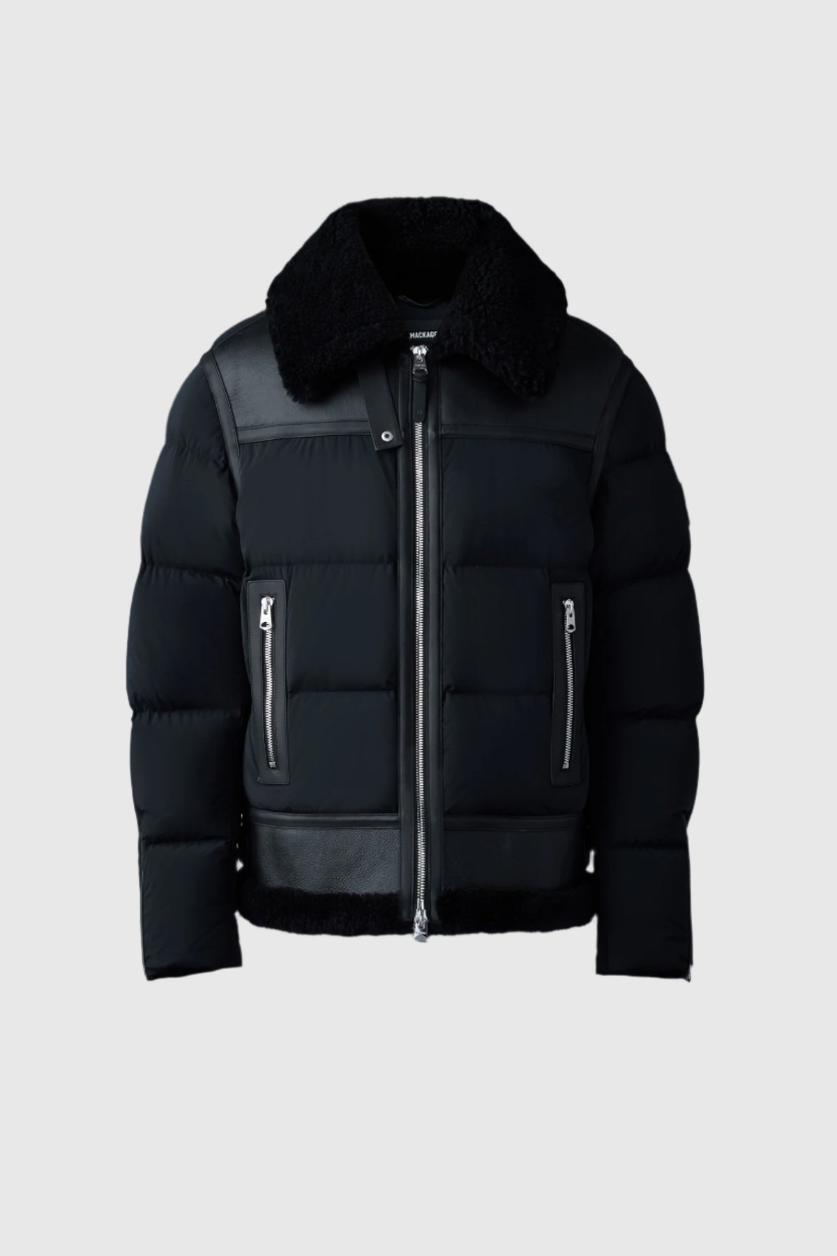 Robert, mixed-media shearling down jacket | Mackage® US