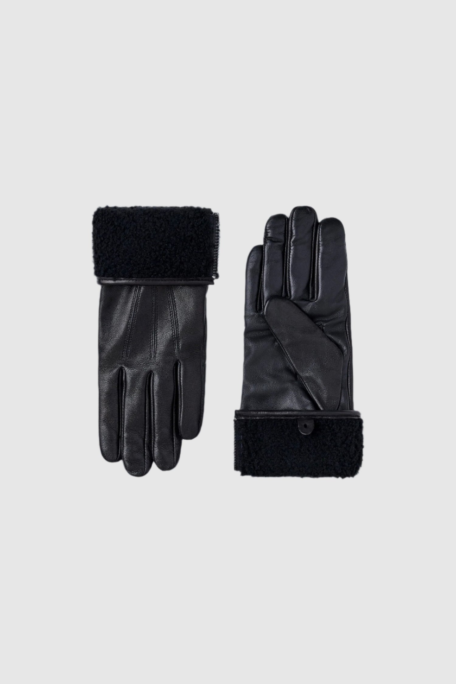 Willis, (R)Leather glove with shearling cuff for ladies | Mackage® US