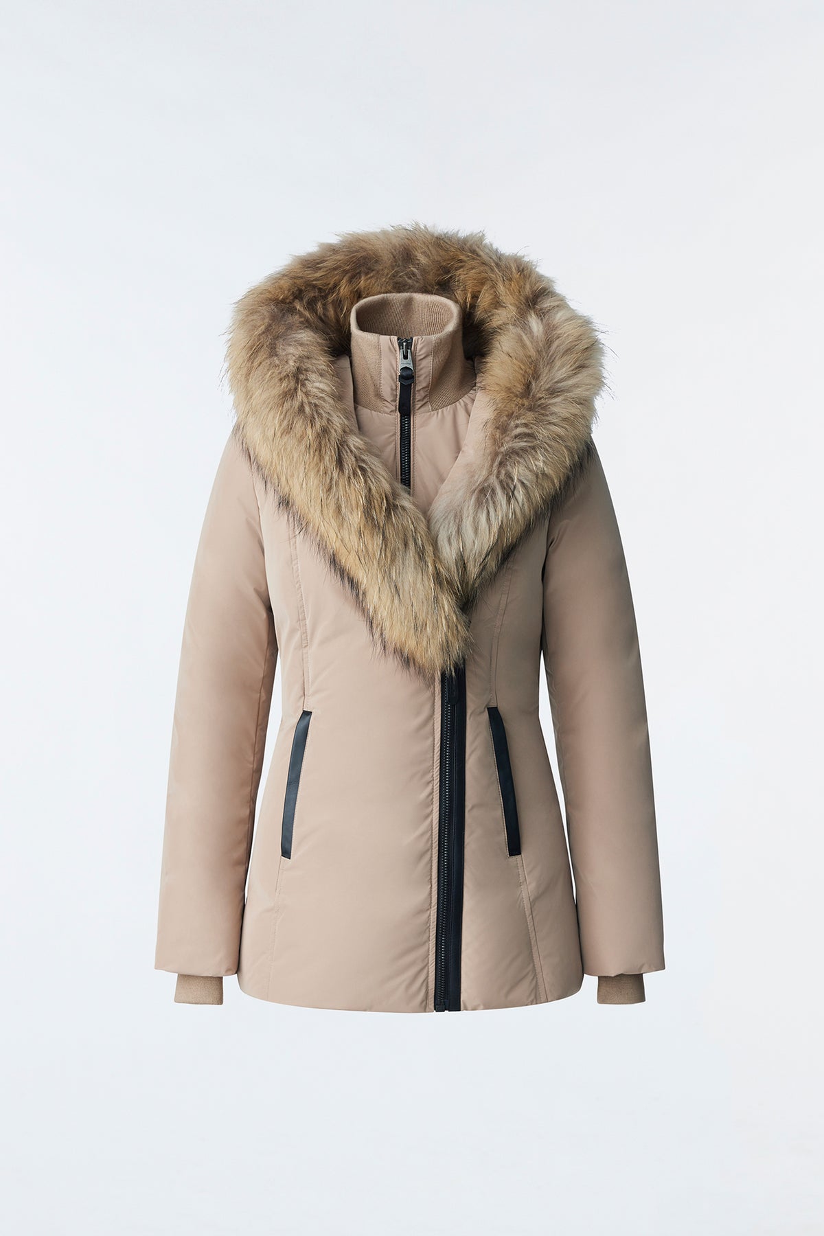Adali-F, Down coat with natural fur Signature Mackage Collar for ladies ...
