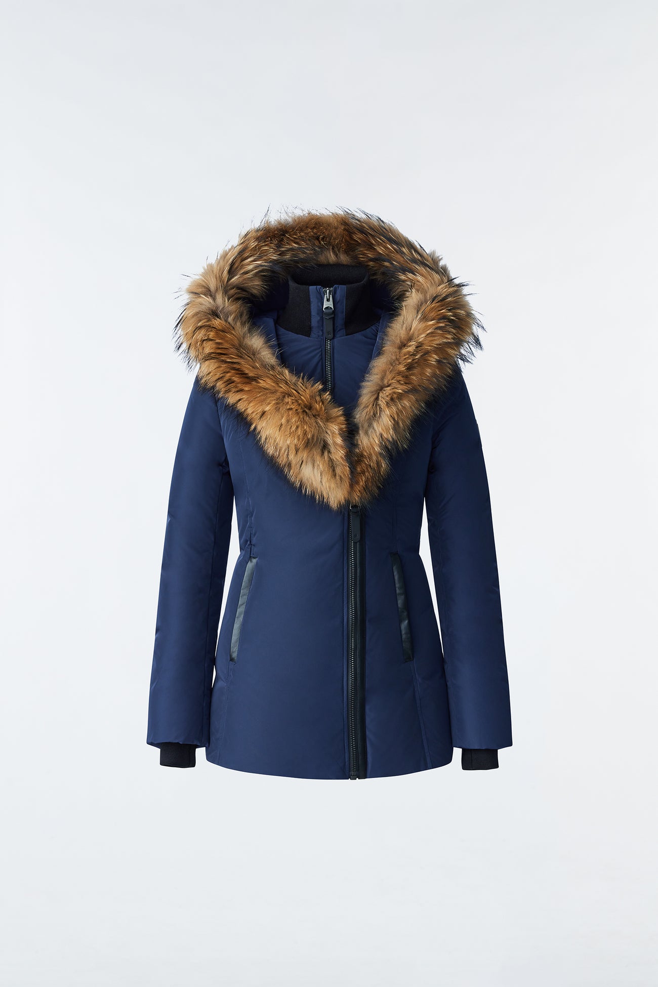 Adali, Down coat with natural fur Signature Mackage Collar for ladies ...