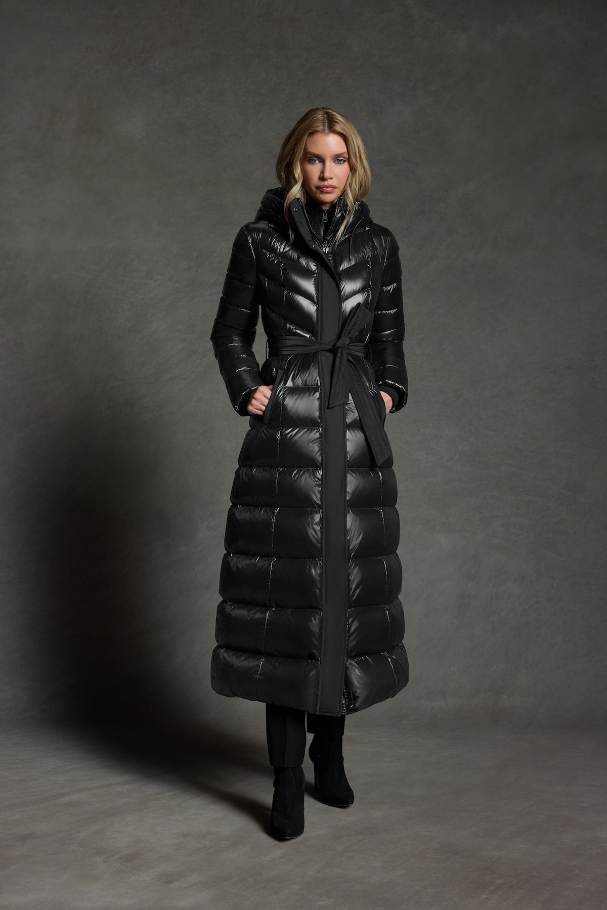 Calina, Lustrous light down maxi coat for ladies | Mackage® US