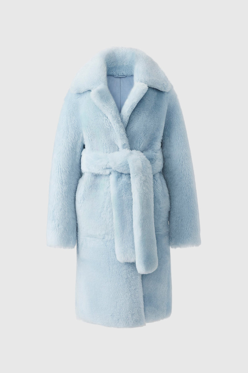 Etienne, Shearling coat with belt for ladies | Mackage® US