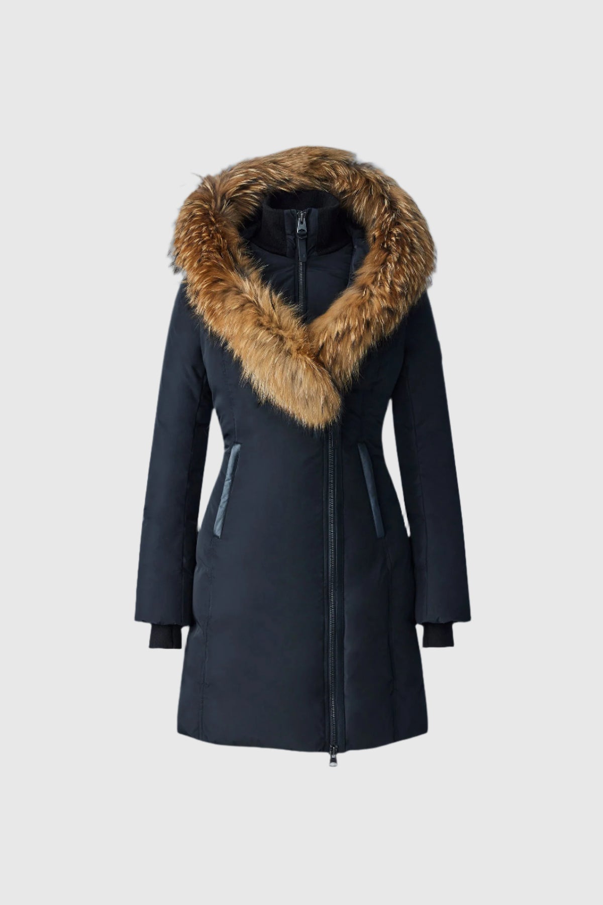 Kay, Down coat with natural fur Signature Mackage Collar for ladies ...