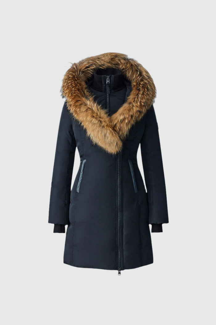 Kay, Down coat with natural fur Signature Mackage Collar for ladies ...